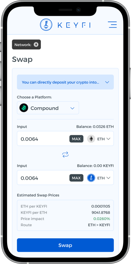KeyFi Home Page - Unlock The Future Of Finance